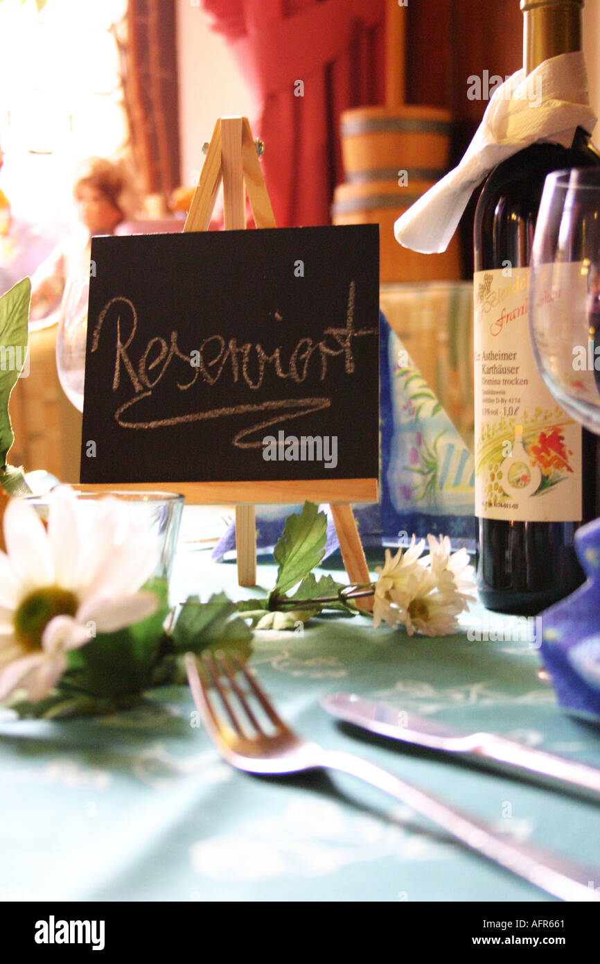 Table in a gourmet restaurant Stock Photo - Alamy