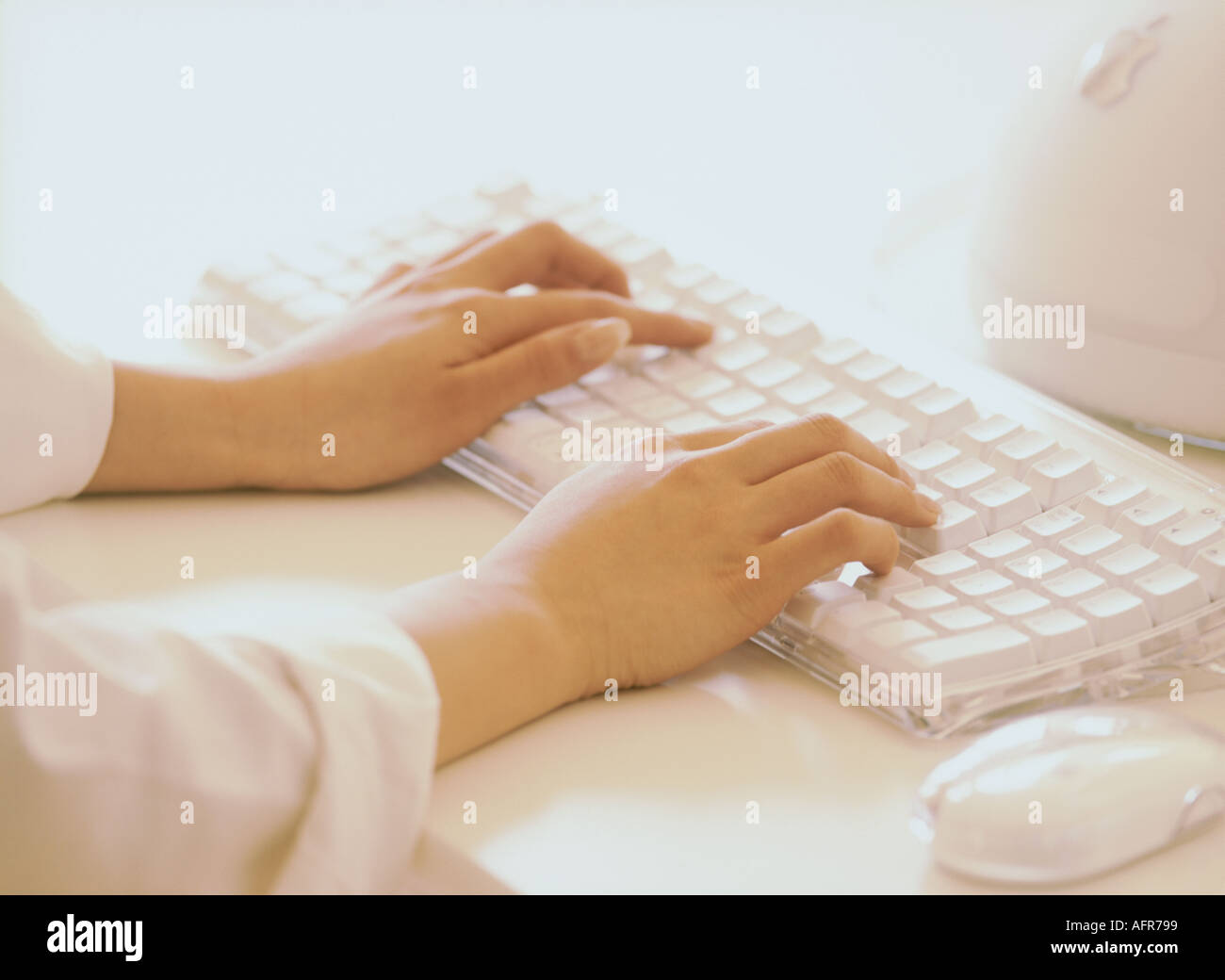 Typing on Keyboard Stock Photo - Alamy