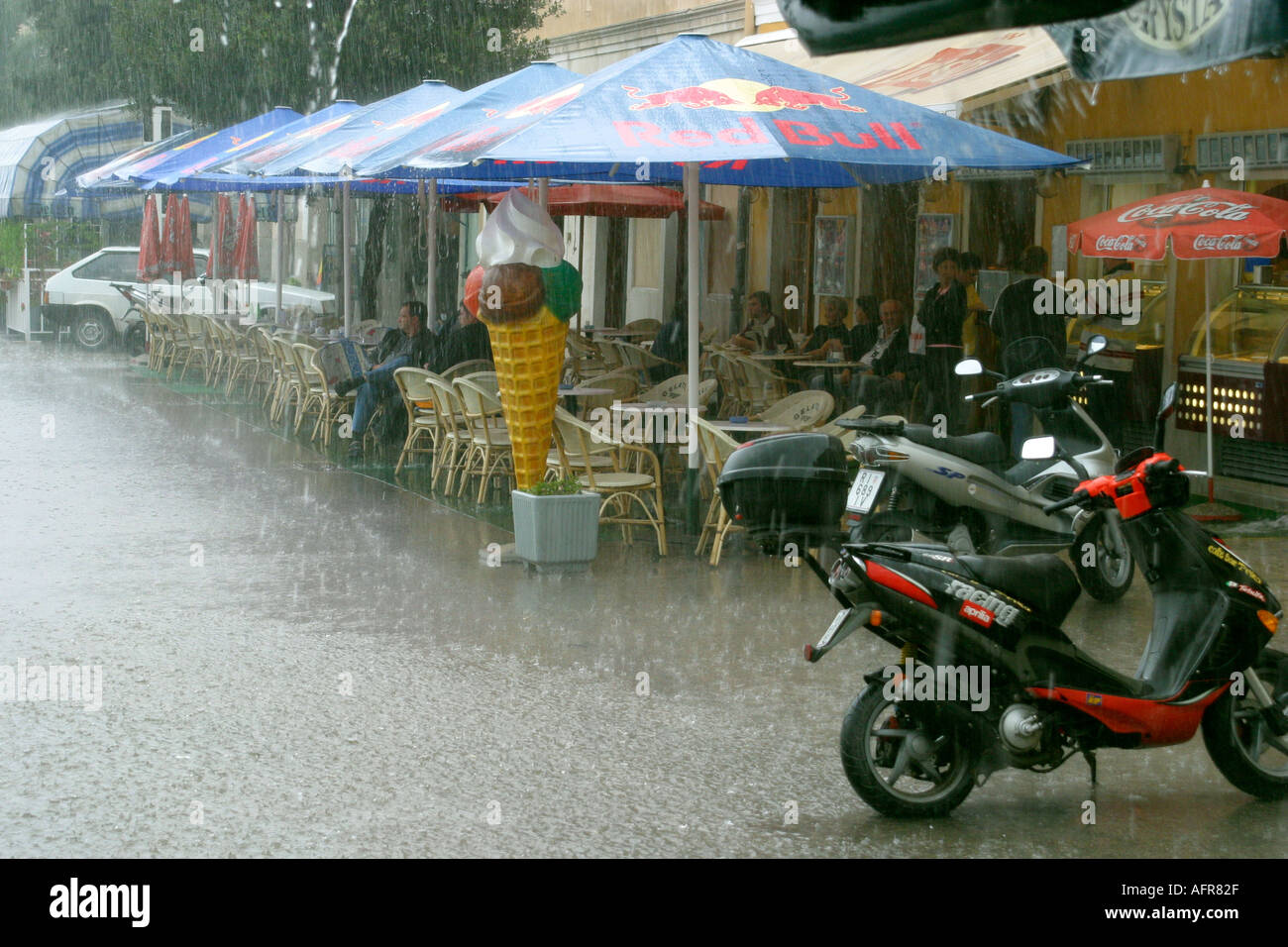 Torrential rain Croatia Stock Photo - Alamy