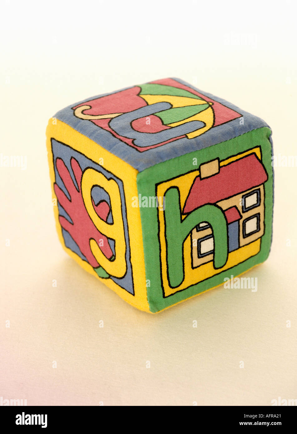Toy alphabet dice made from cloth Stock Photo - Alamy