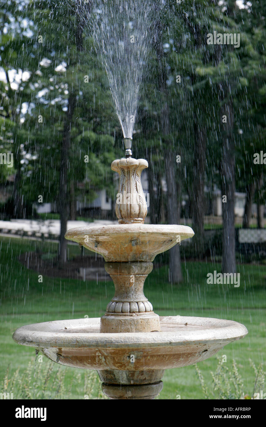 Indiana Kosciusko County,Winona Lake,Winona Lake Park,fountain,visitors ...