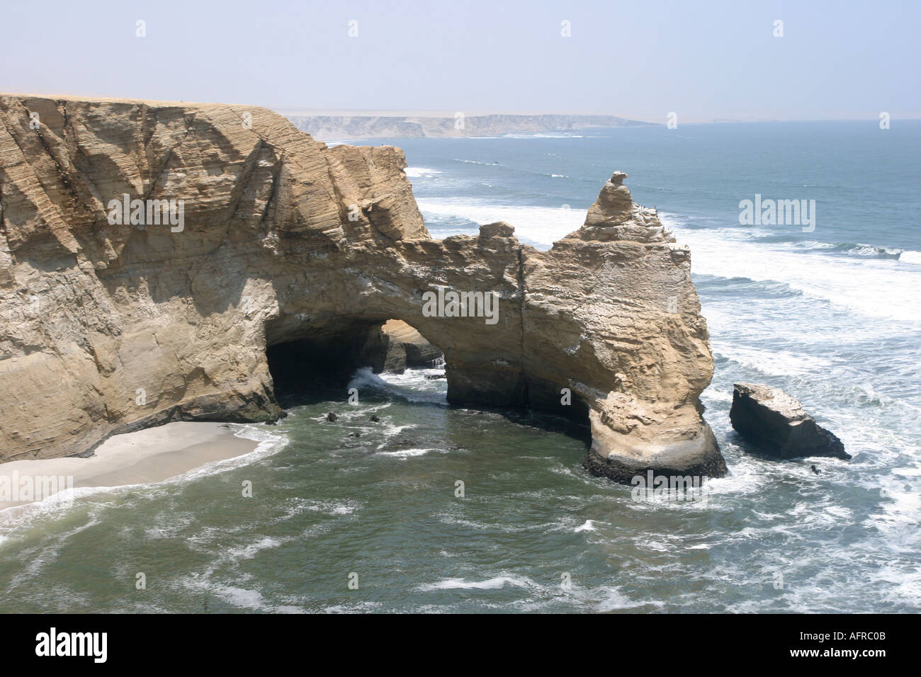 Cathedral arch Paracas National Park near Pisco Peru Stock Photo - Alamy