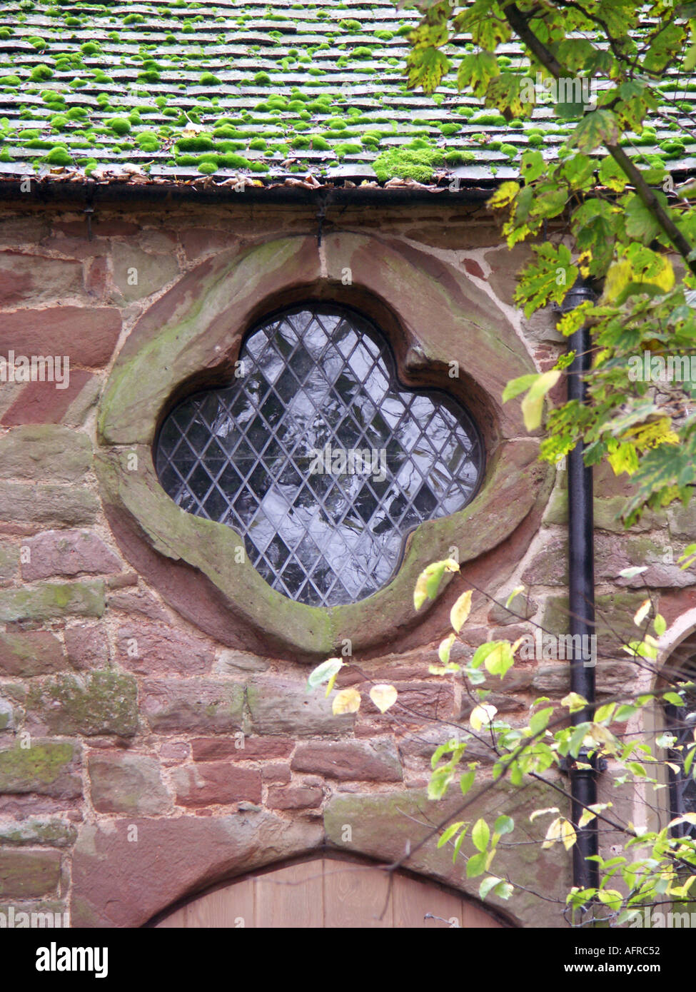Unusual stone window frame in an old building in Tamworth Staffordshire ...