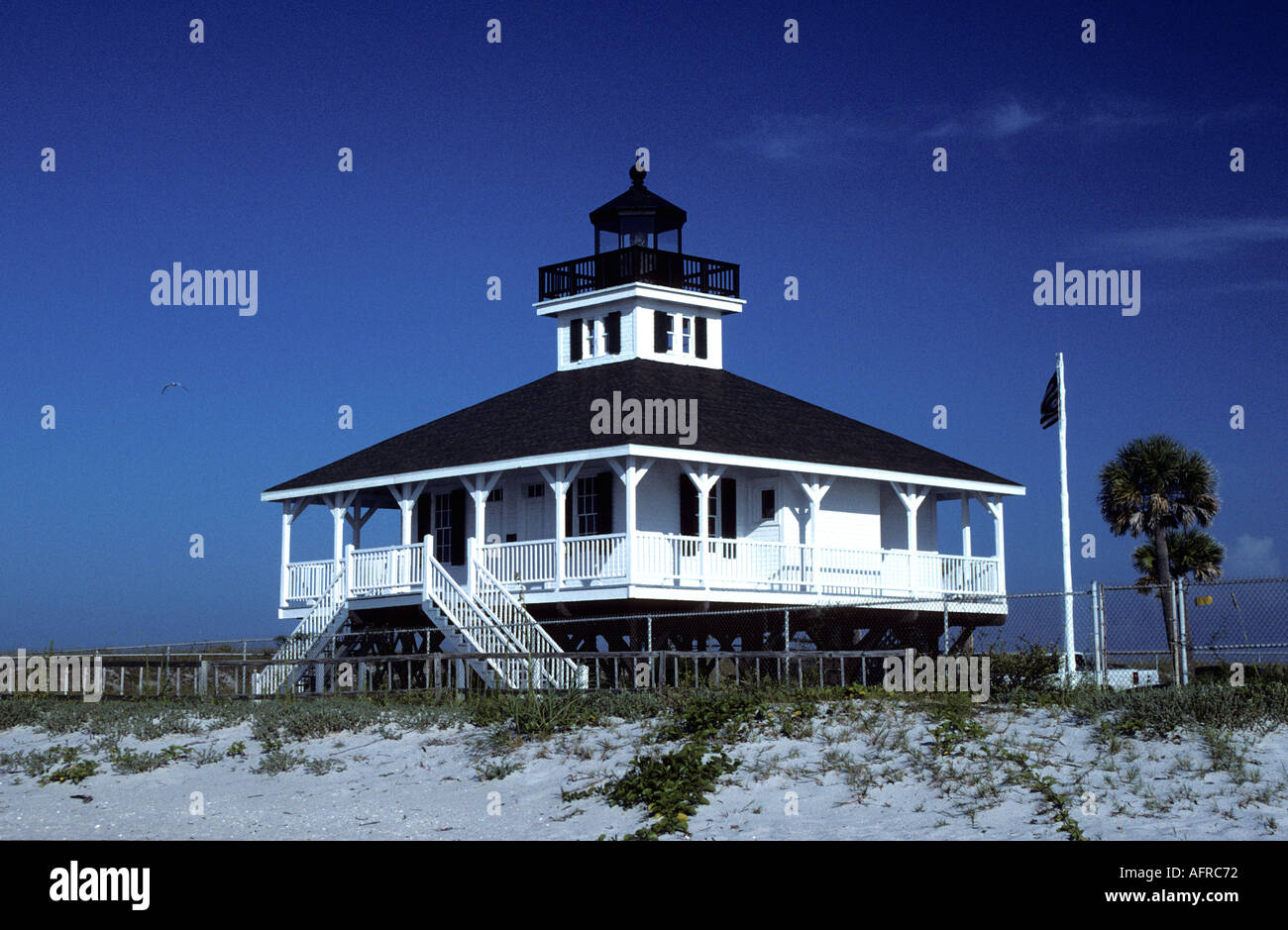 US Coast Guard Lighthouse Boca Grande Gasparilla Island Florida USA ...