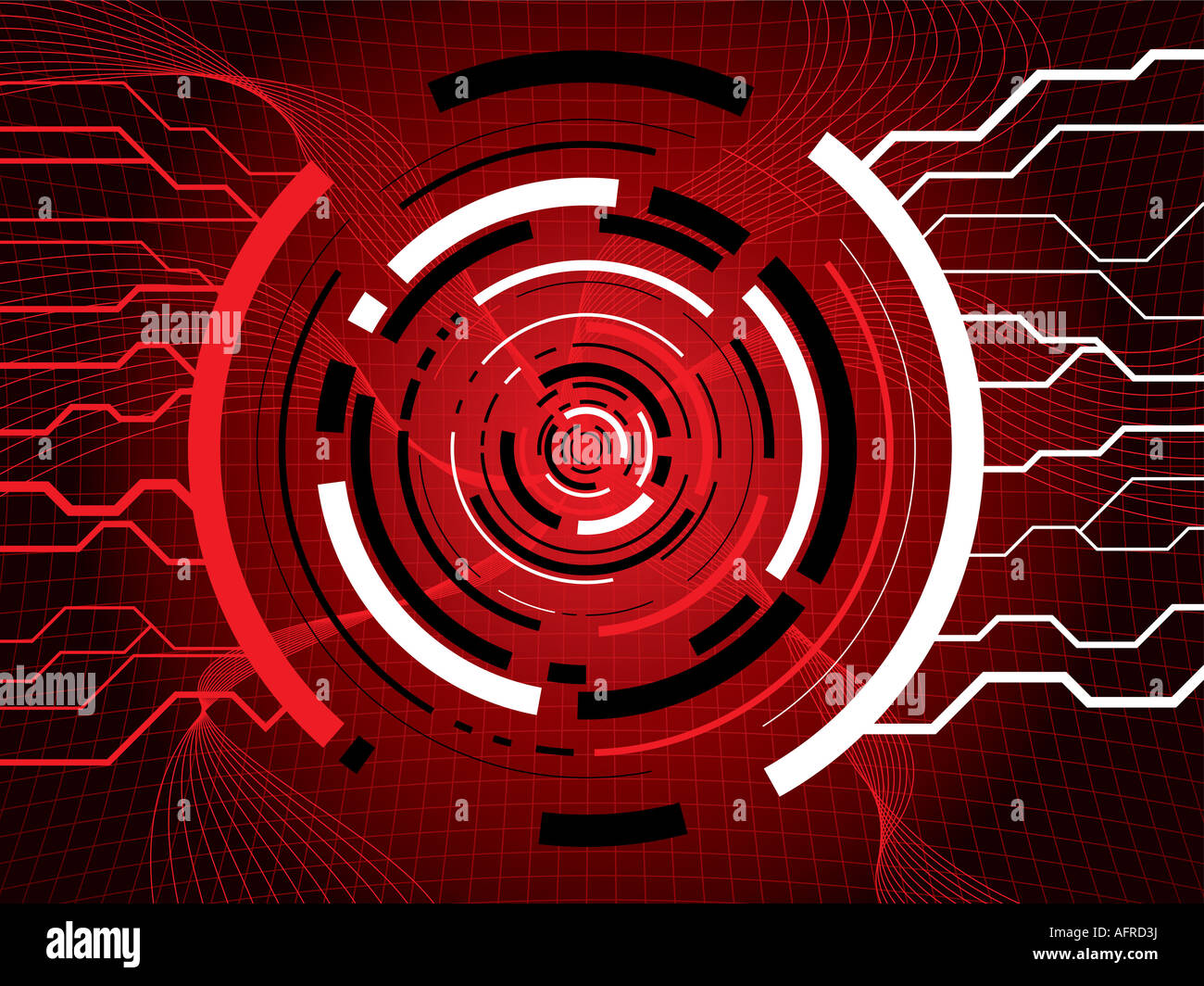 Illustrated technical background showing internet information passing ...