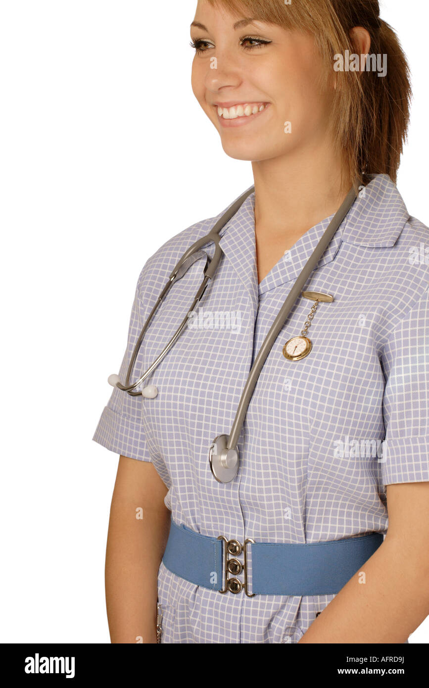 uniformed nurse ready for work Stock Photo - Alamy