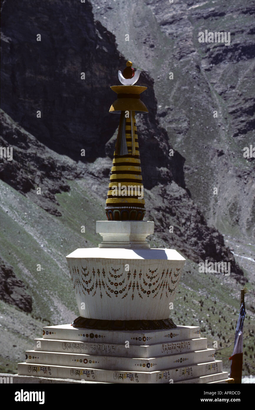 Chorten Jispa monastery Lahaul India Stock Photo - Alamy