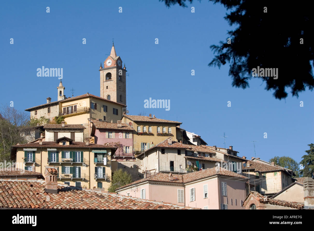 Monforte d'Alba, Piemonte, Italy Stock Photo - Alamy