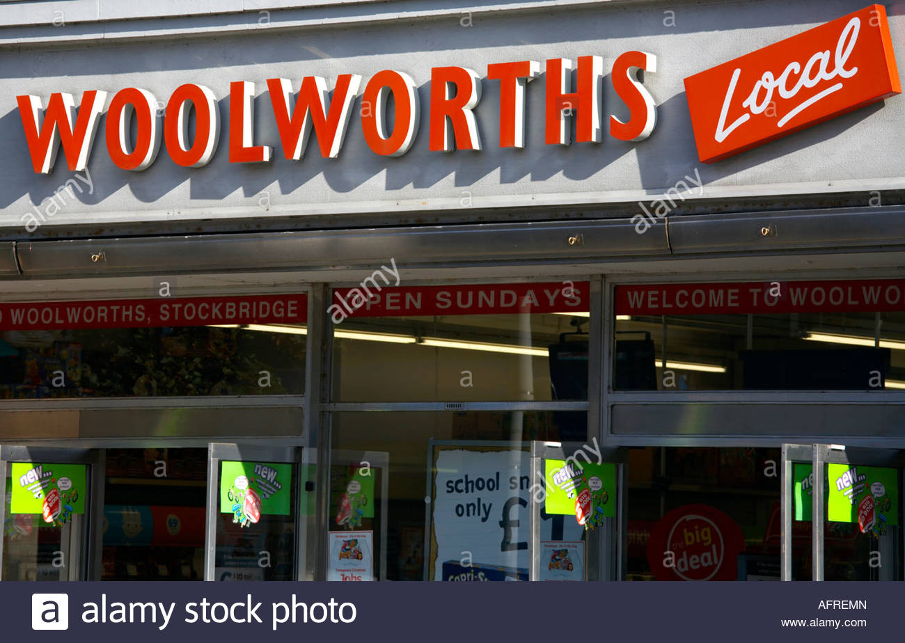 Woolworths shop sign hi-res stock photography and images - Alamy