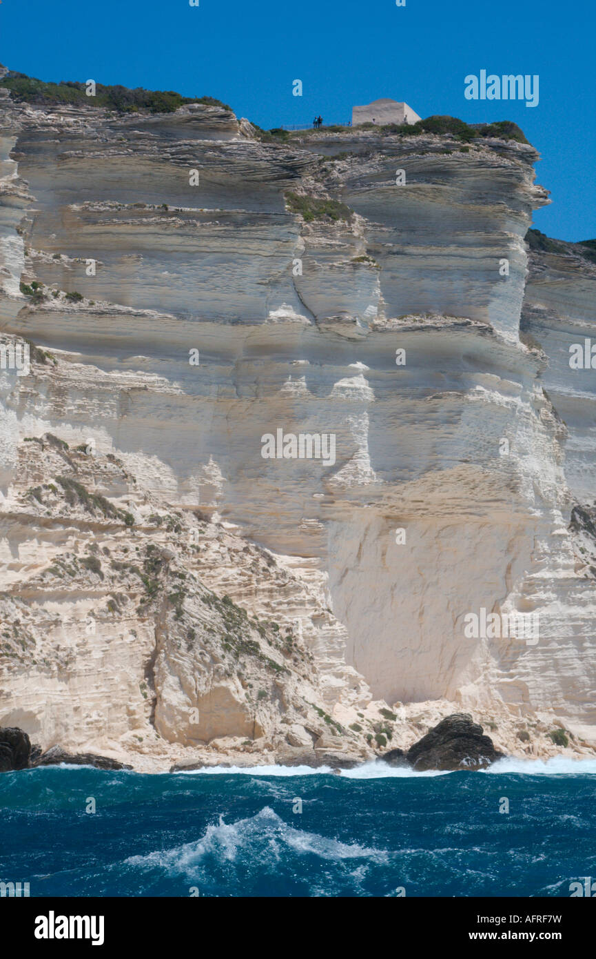 Limestone cliffs at Bonifacio Corsica France Stock Photo - Alamy