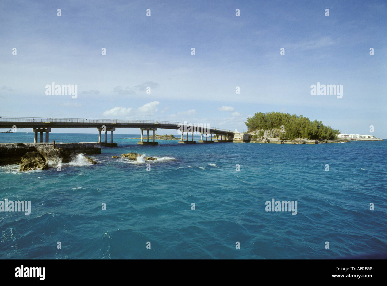 harbor Hamilton Bermuda blue sky ocean Stock Photo - Alamy