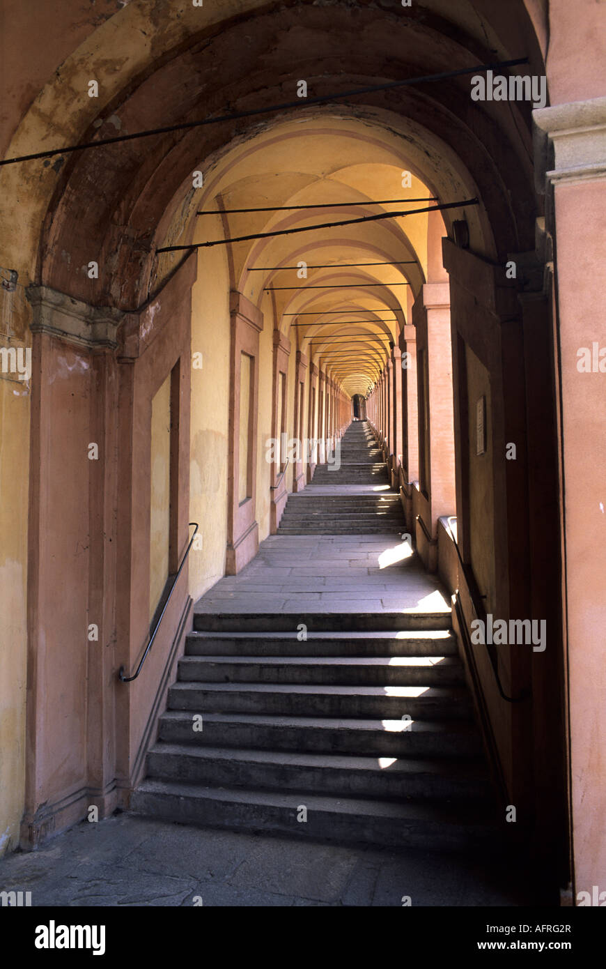 Portico of San Luca, covered walkway with 666 arches Bologna Stock ...
