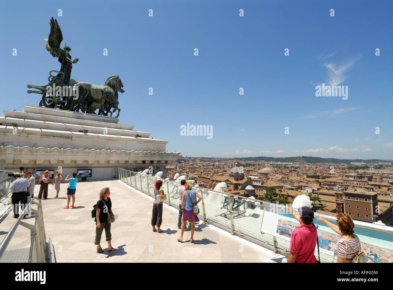 Rome Italy View from the panoramic viewing platform on top of the ...