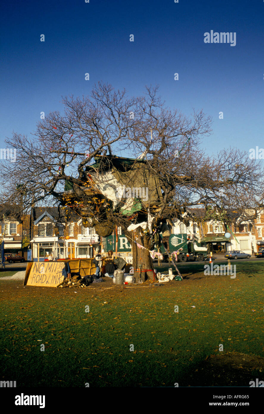 Tree protest eco protesters M11 motorway Link Road Protest “George ...