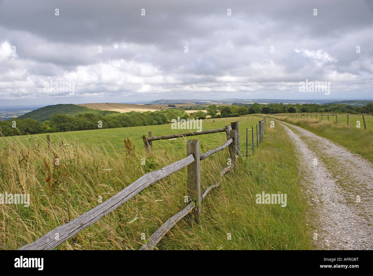 Bignor Hill South Downs Way West Sussex Stock Photo - Alamy