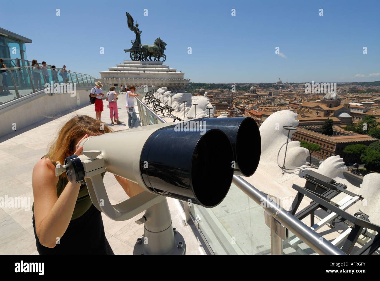 Rome Italy View from the panoramic viewing platform on top of the ...