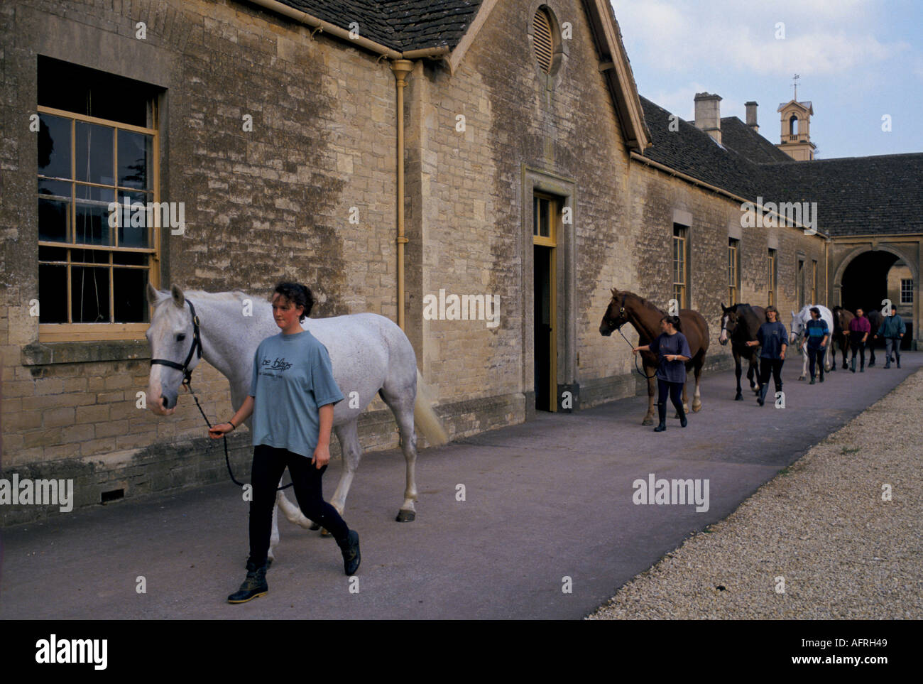 Stable Girls UK. Badminton Estate Stables, parade of horses having been ...