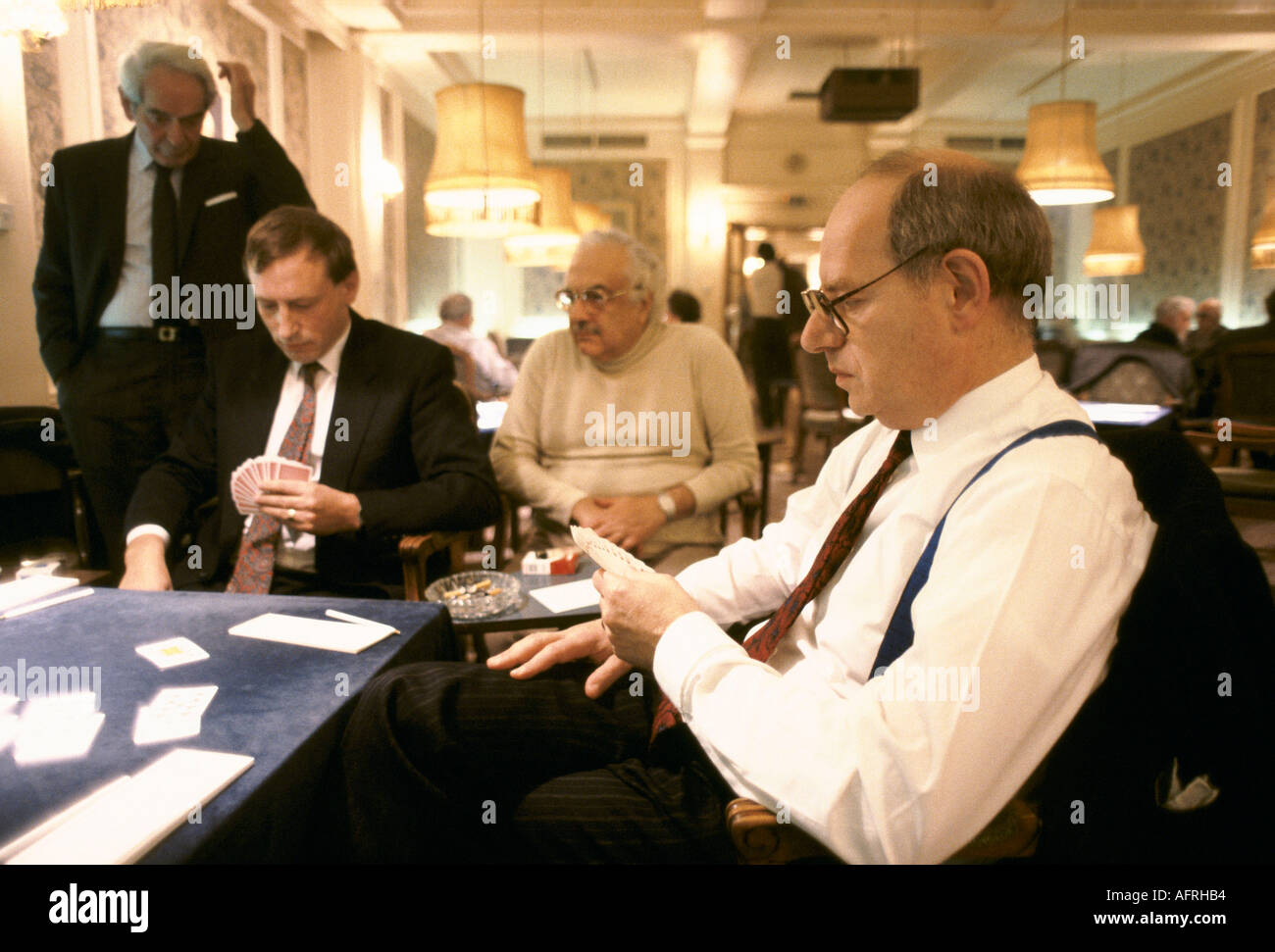St James Bridge Club, London Irving Gordon England HOMER SYKES Stock ...