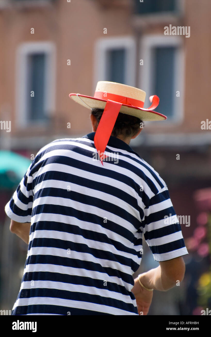 Gondolier Venice Italy Stock Photo - Alamy