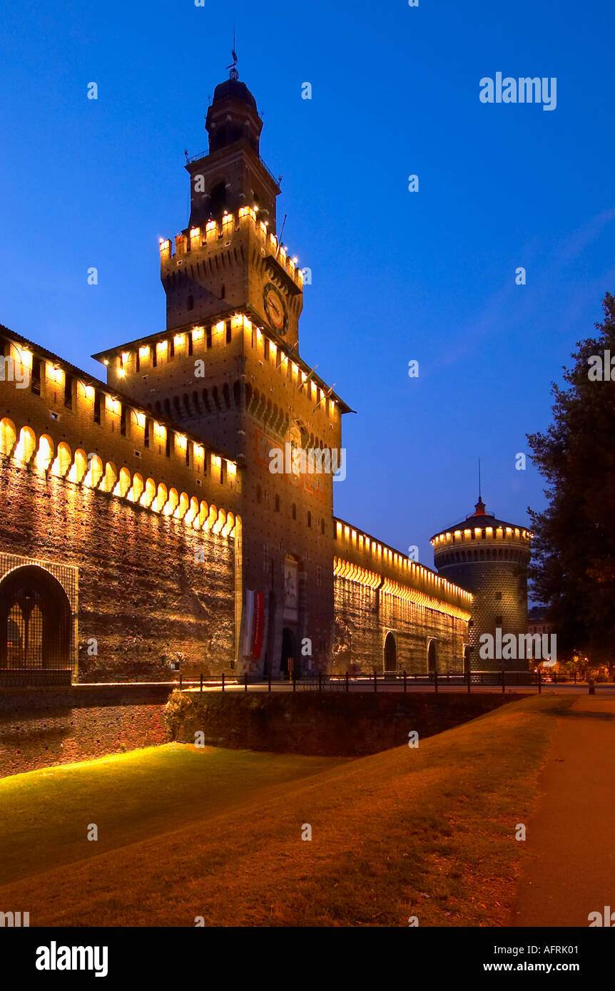 Milano Milan Italy Castello Sforzesco Stock Photo - Alamy