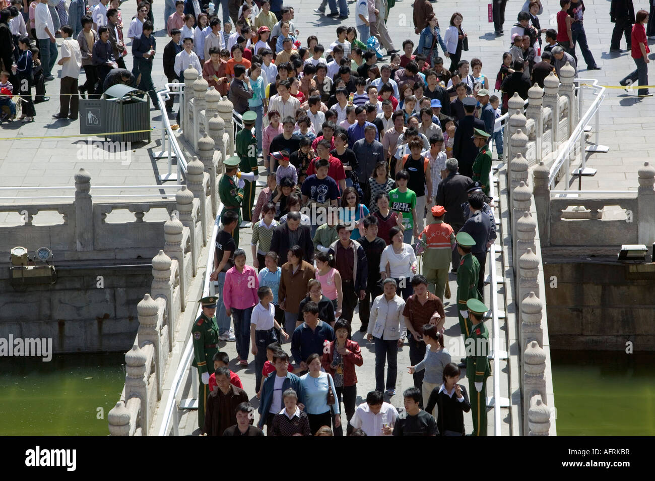 Entrance to Forbidden City Beijing China May Day holiday Stock Photo ...