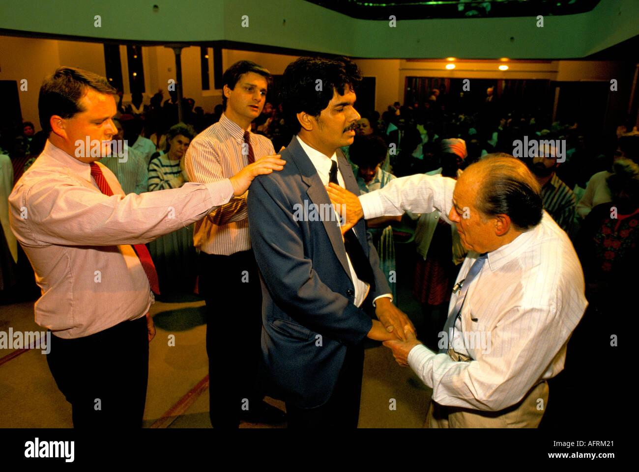 George Canty faith healer healing at church service at Kensington ...
