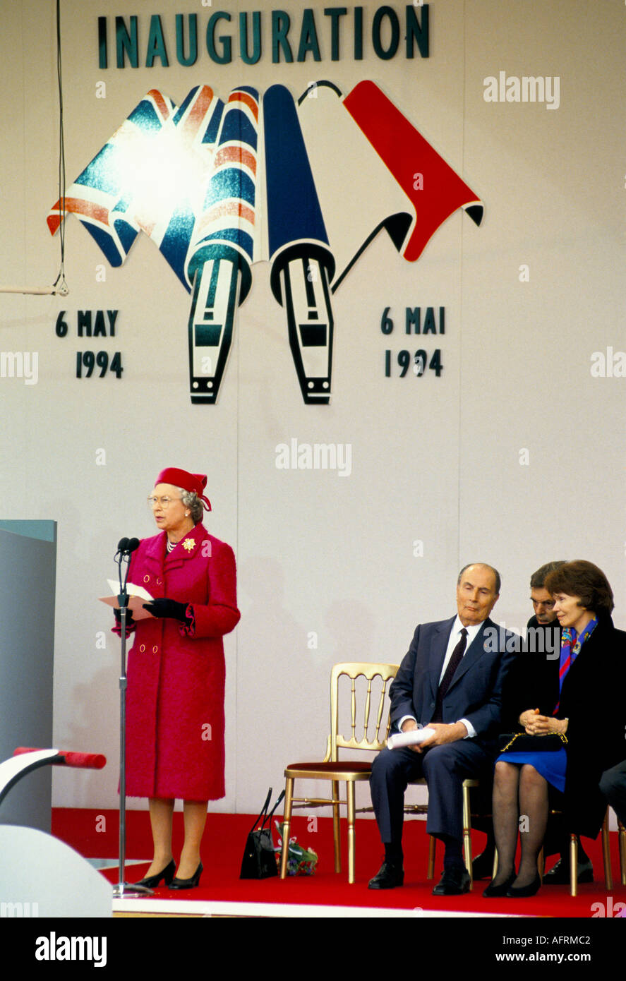 Opening channel tunnel 1994 hi-res stock photography and images - Alamy