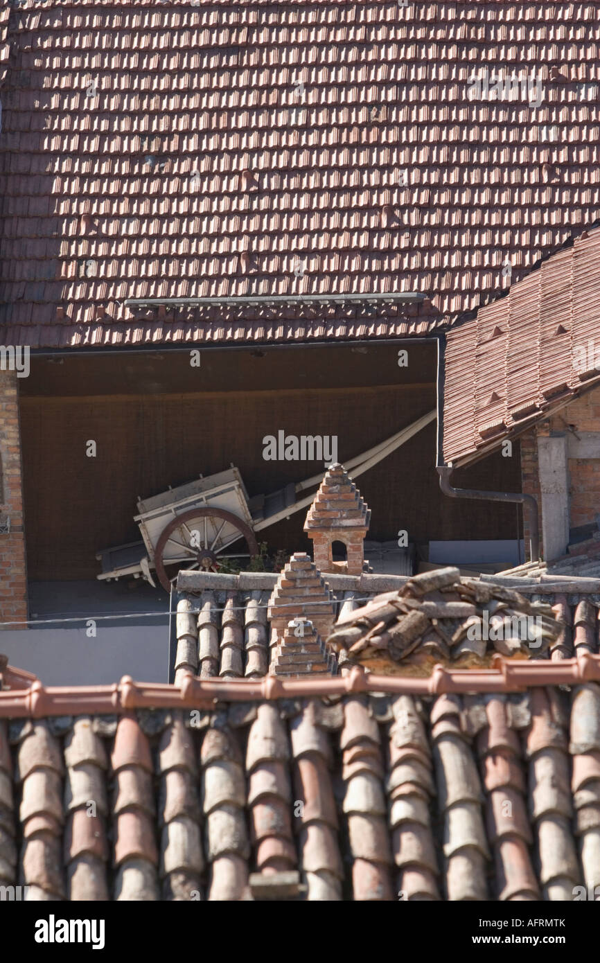 Terracotta rooves of Serralunga d'alba, Piemonte, Italy Stock Photo - Alamy