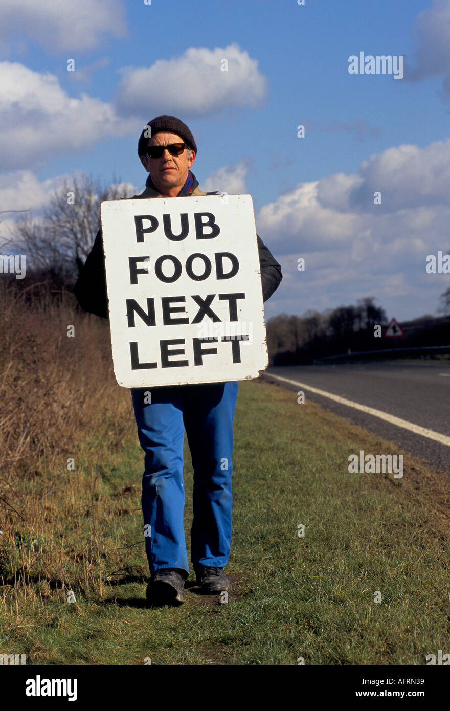 Man wearing sandwich board hi-res stock photography and images - Alamy