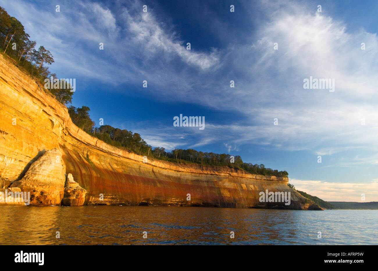 Pictured Rocks National Lakeshore, Lake Superior, Michigan Stock Photo ... Pictured Rocks National Lakeshore, Lake Superior, Michigan Stock Photo ...