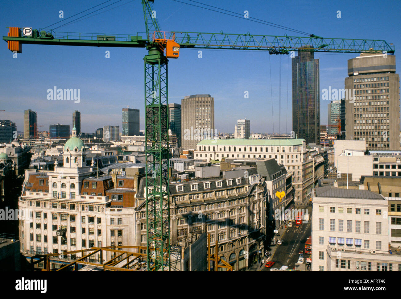 City of London new 1990s office blocks skyscrapers being built 1992 ...