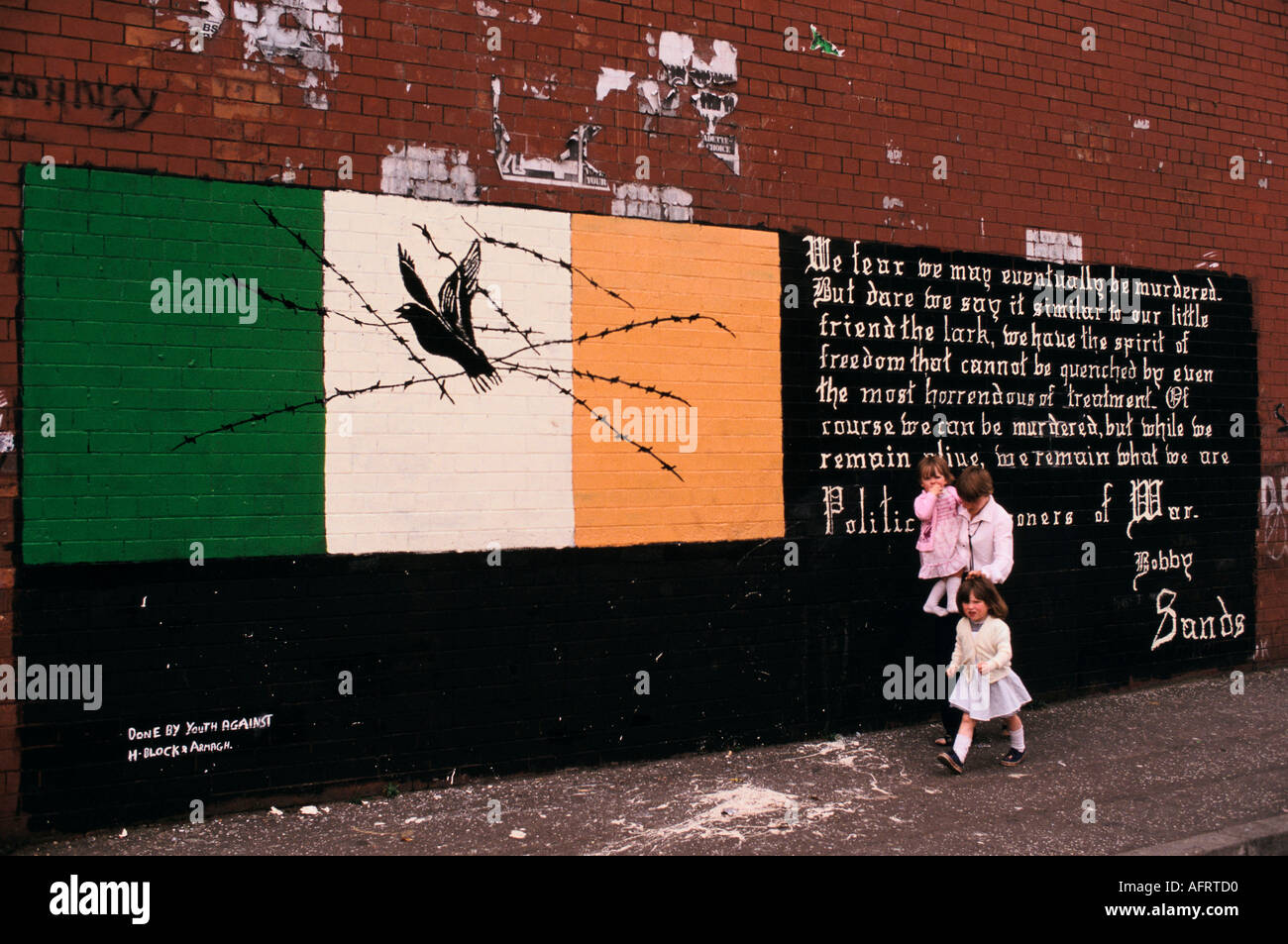 IRA political wall painting poem by Bobby Sands, Belfast Northern ...