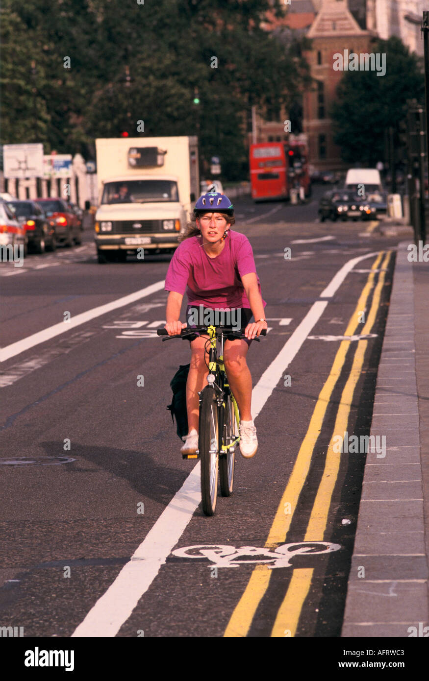 Westminster bridge bike lane hi-res stock photography and images - Alamy