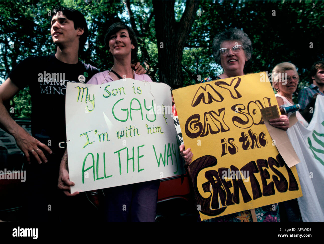 Gay pride march 1980s hi-res stock photography and images - Alamy