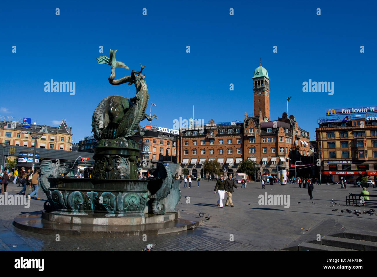Radhuspladsen square Copenhagen Denmark Stock Photo - Alamy