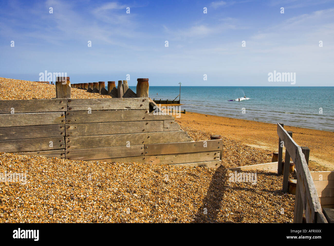 Beach defences at Hayling Island Stock Photo - Alamy