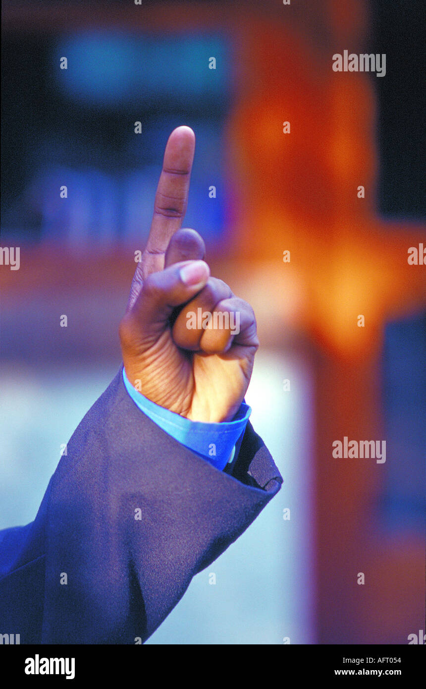 Hand signal Johannesburg African Stock Photo - Alamy