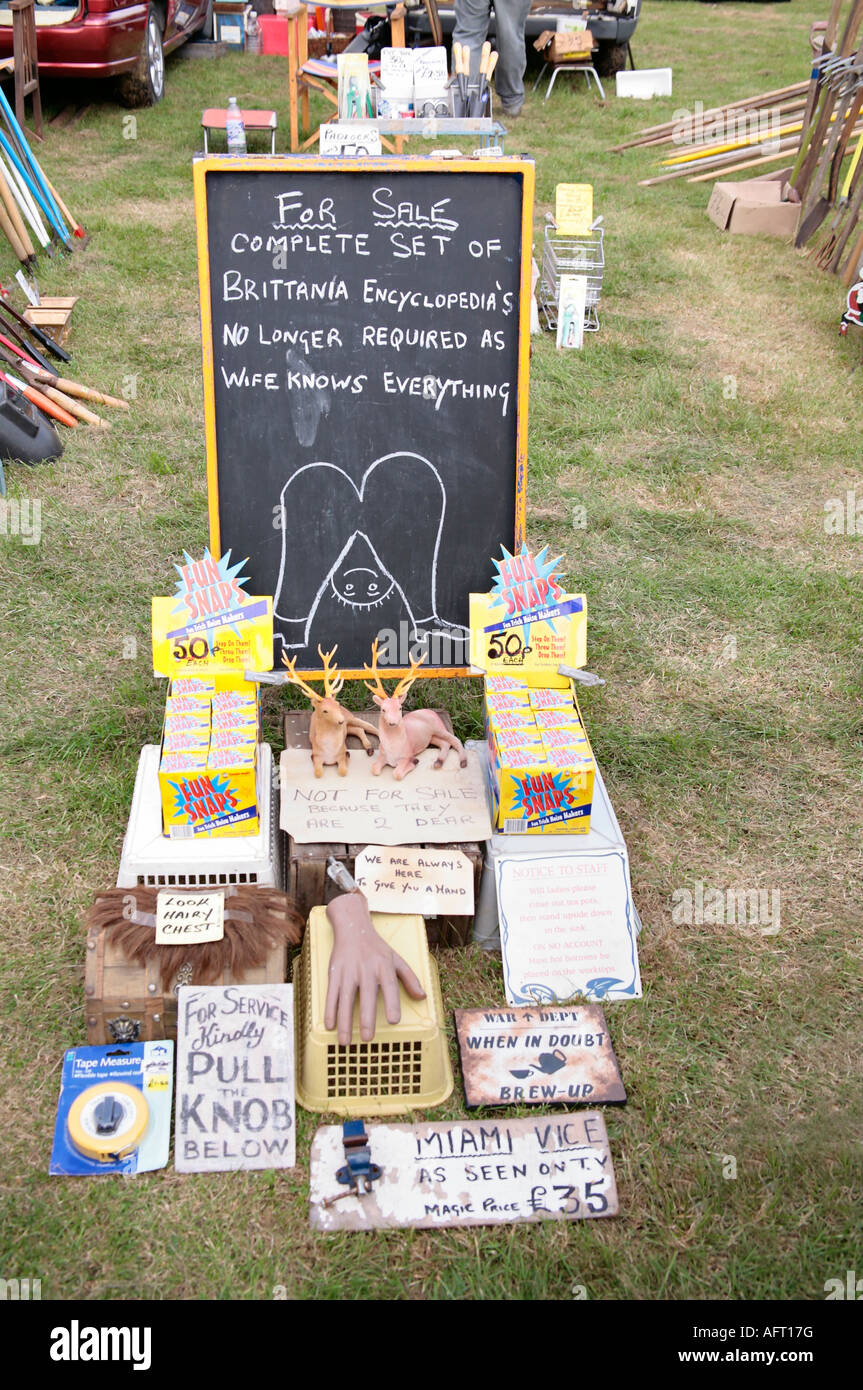 Funny sign at carboot sale Stock Photo - Alamy