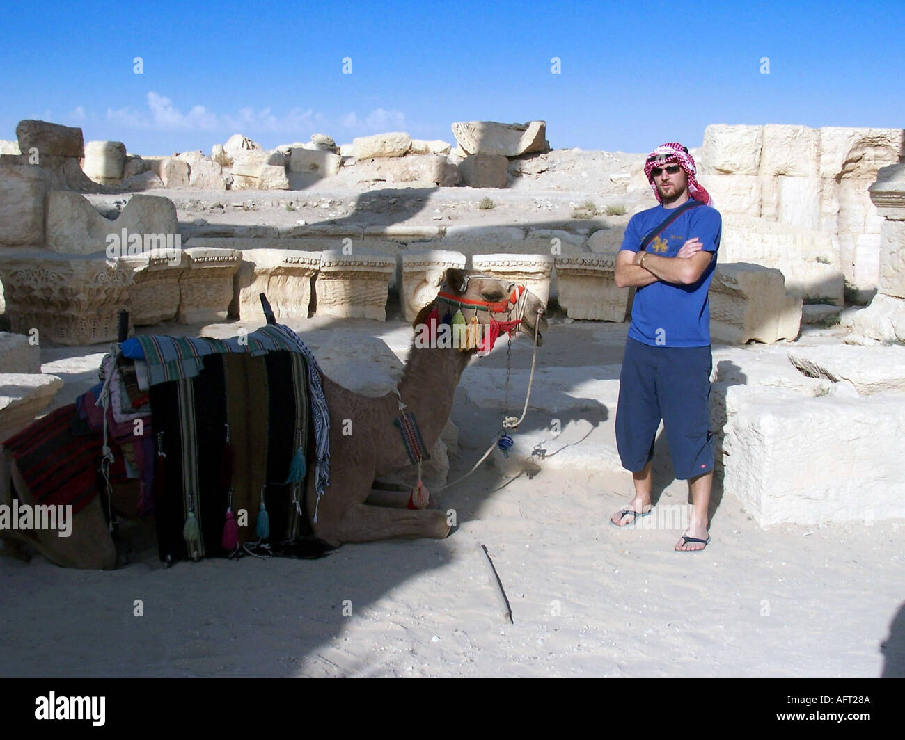 Palmyra syria tourist camel hi-res stock photography and images - Alamy