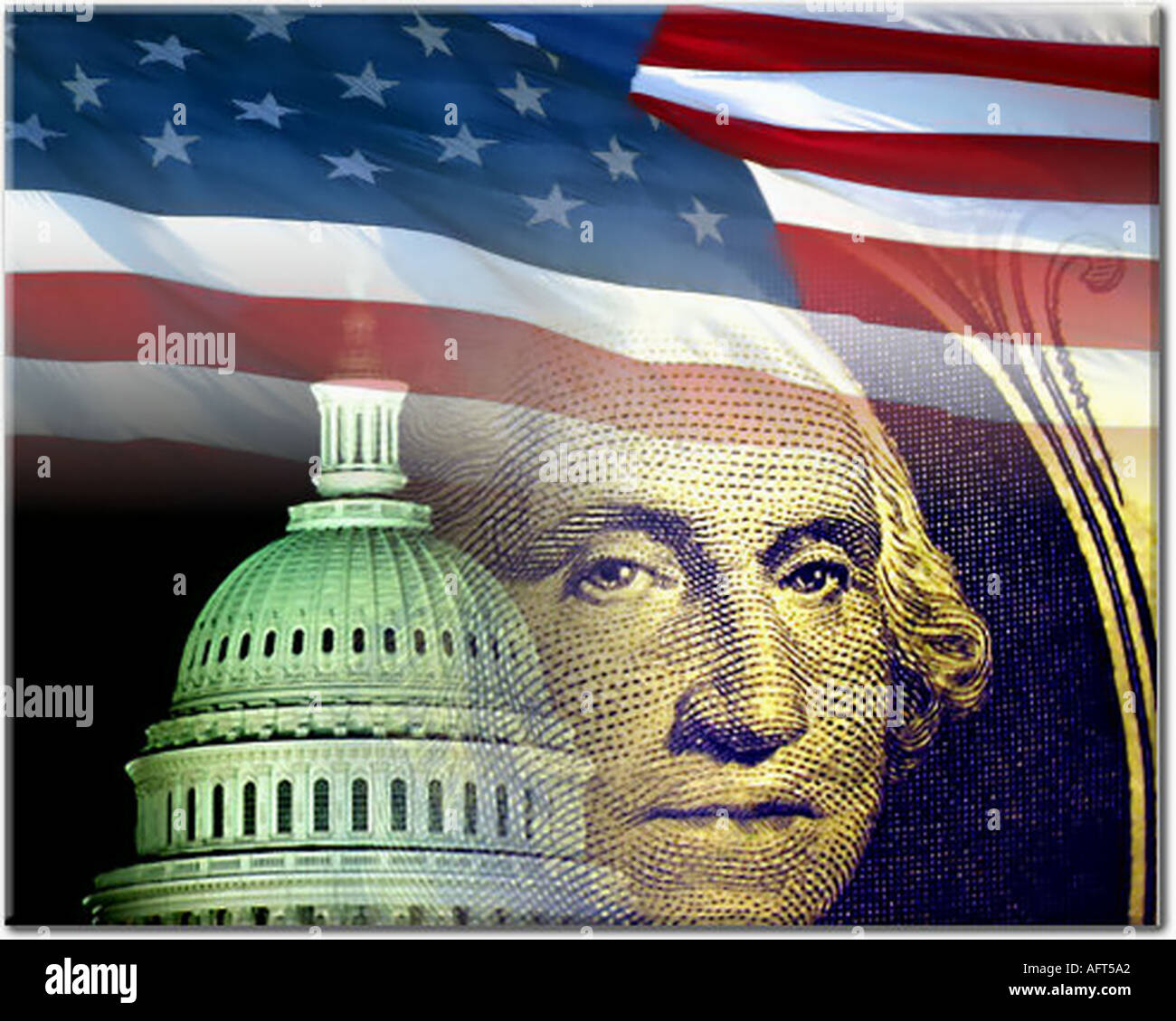 Concept and Symbols, American Flag, Nations Capitol, George Washingtons ...
