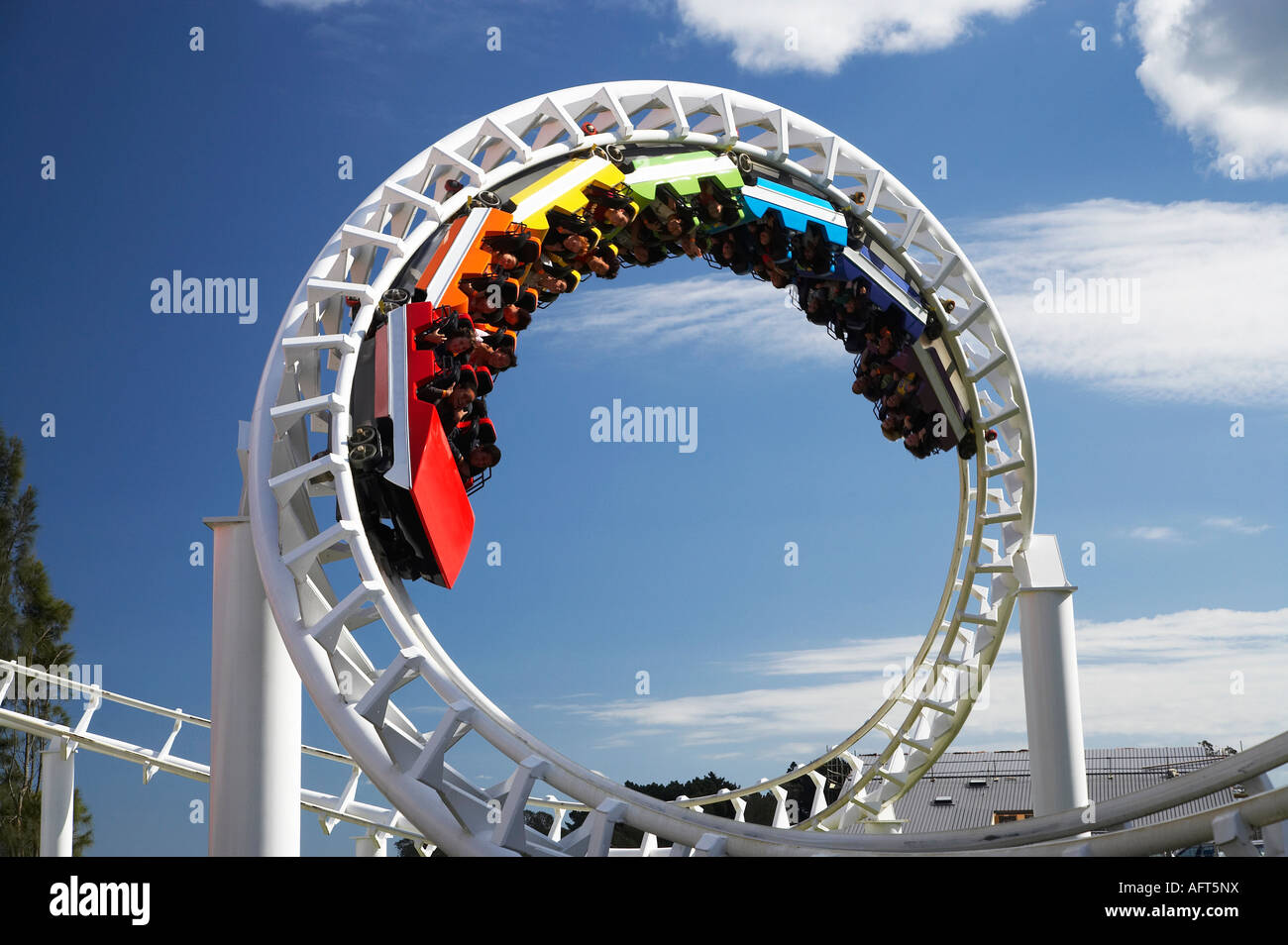 Corkscrew roller coaster hi-res stock photography and images - Alamy
