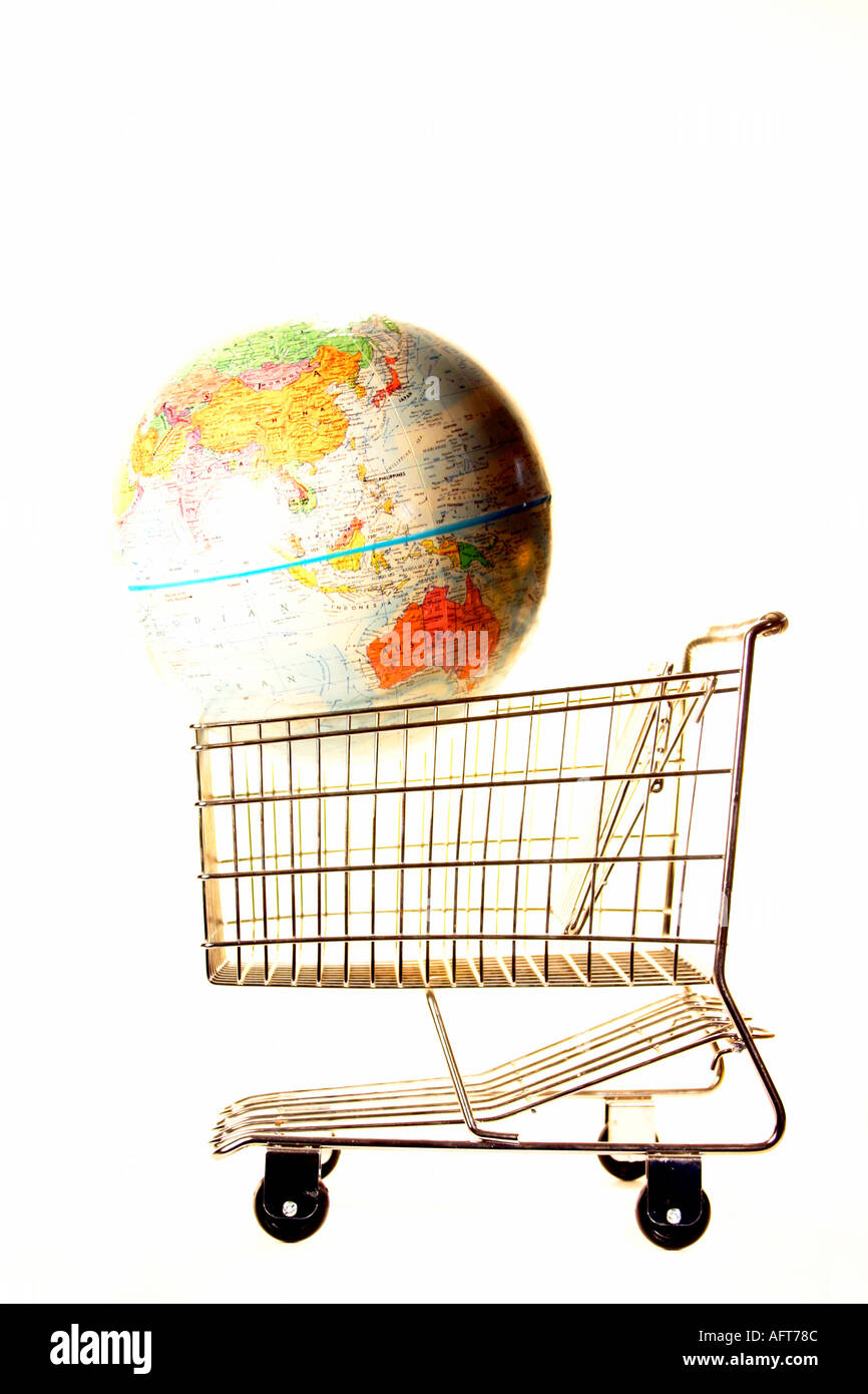 Global Shopping Cart Internet Commerce Business Symbol Stock Photo - Alamy