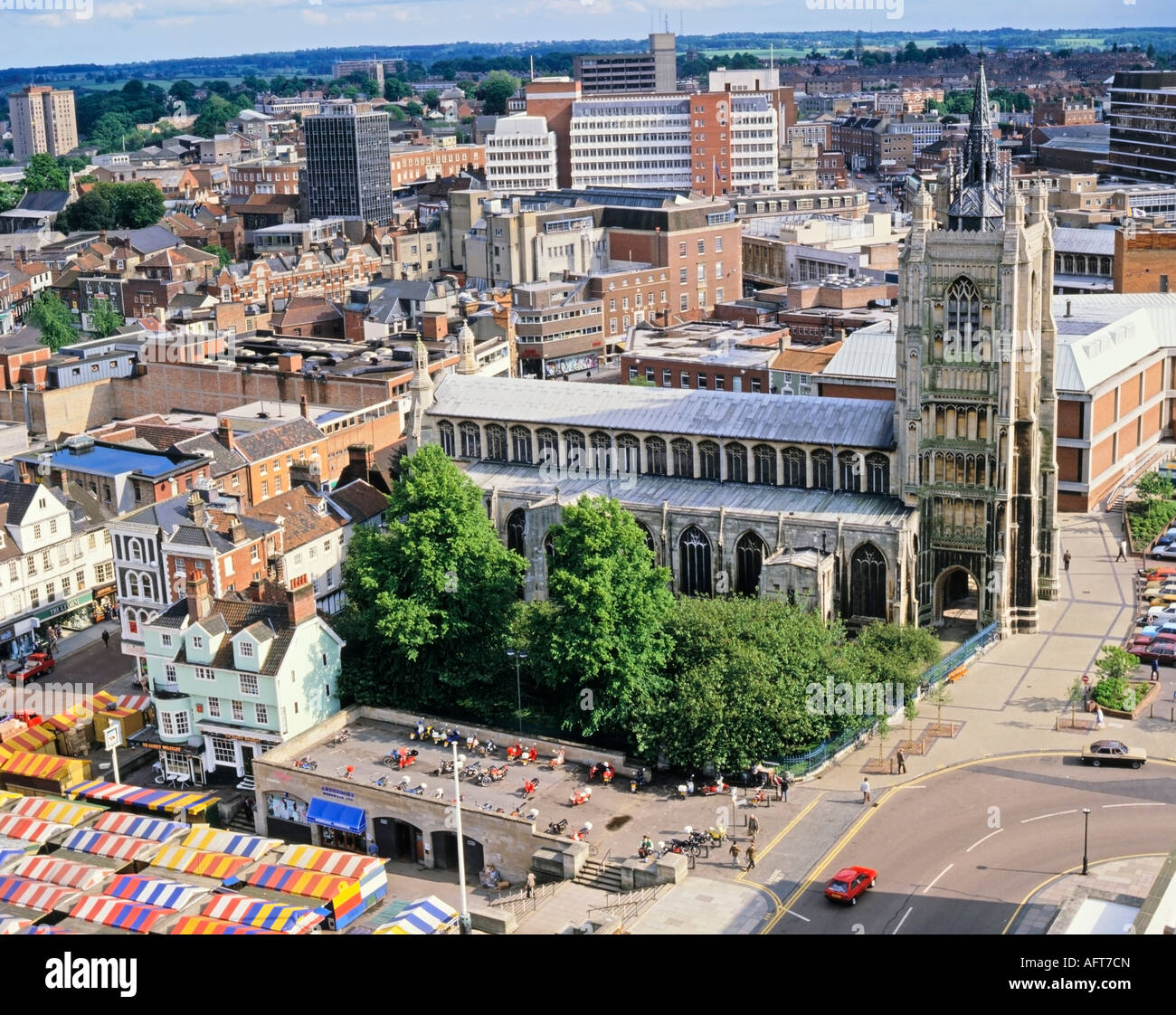 Norwich City Centre and St Peter Mancroft Church, Norwich Norfolk ...