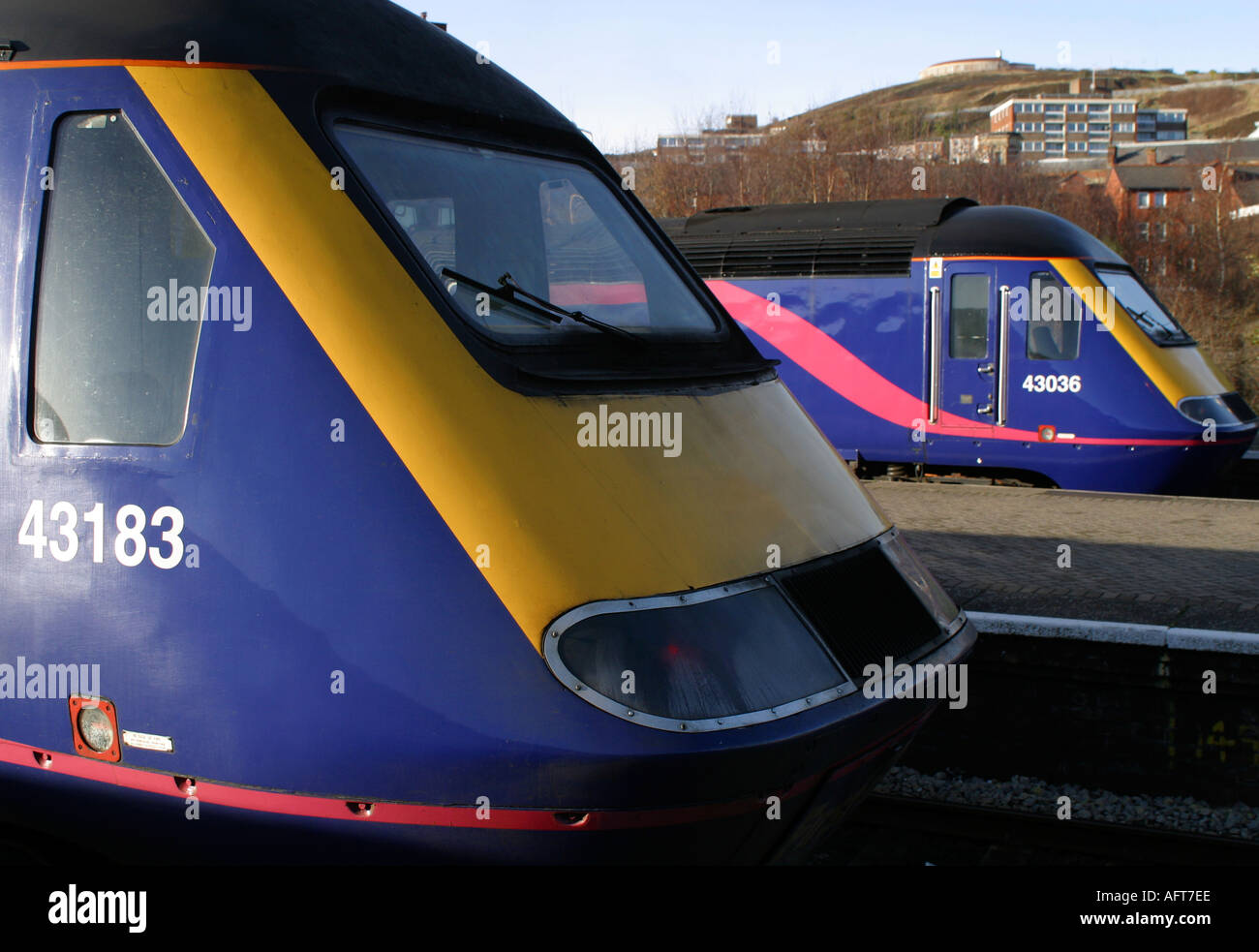 Two first group great western high speed trains waiting at the platform ...
