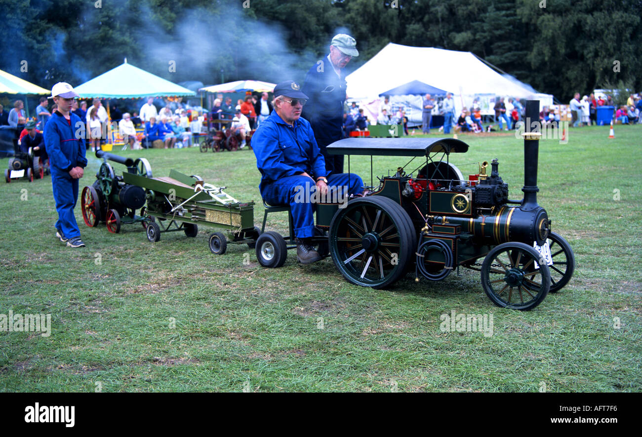 MYTCHETT SURREY UK September Miniature steam engines showing in the ...