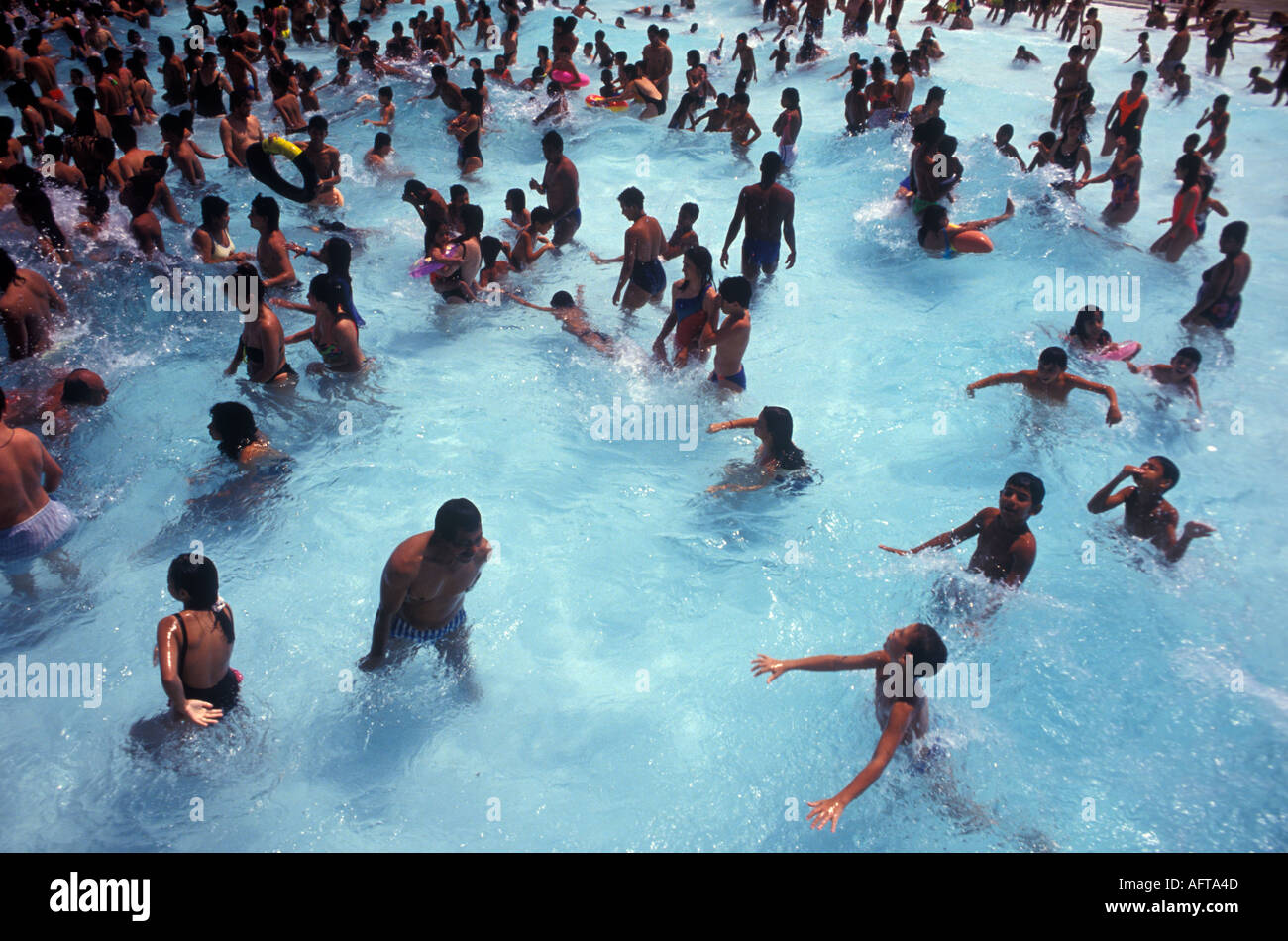 Colombia. giant wave pool in public park, Cali Stock Photo - Alamy