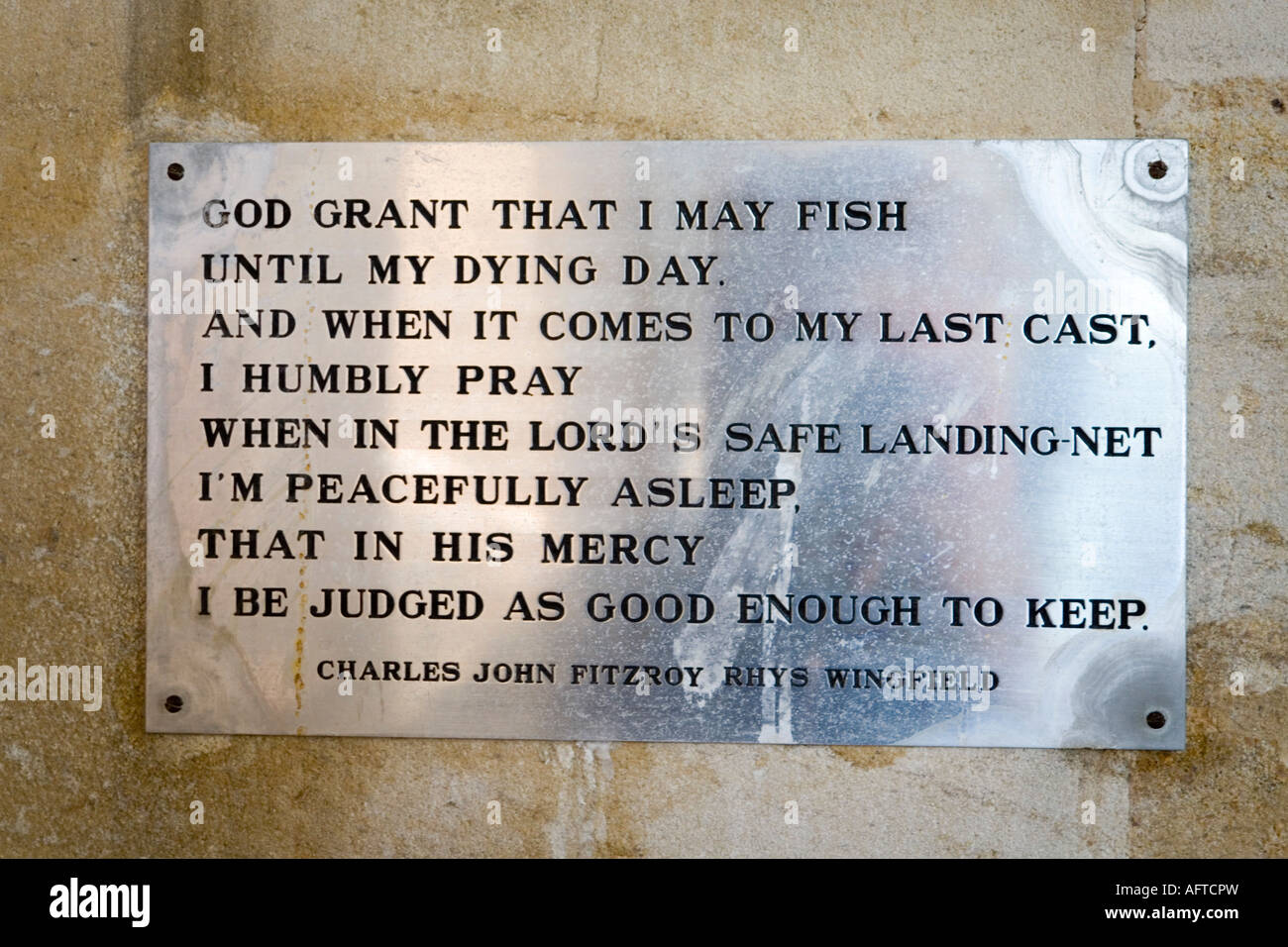 A fisherman's prayer in St Mary's church in the Cotswold village of ...