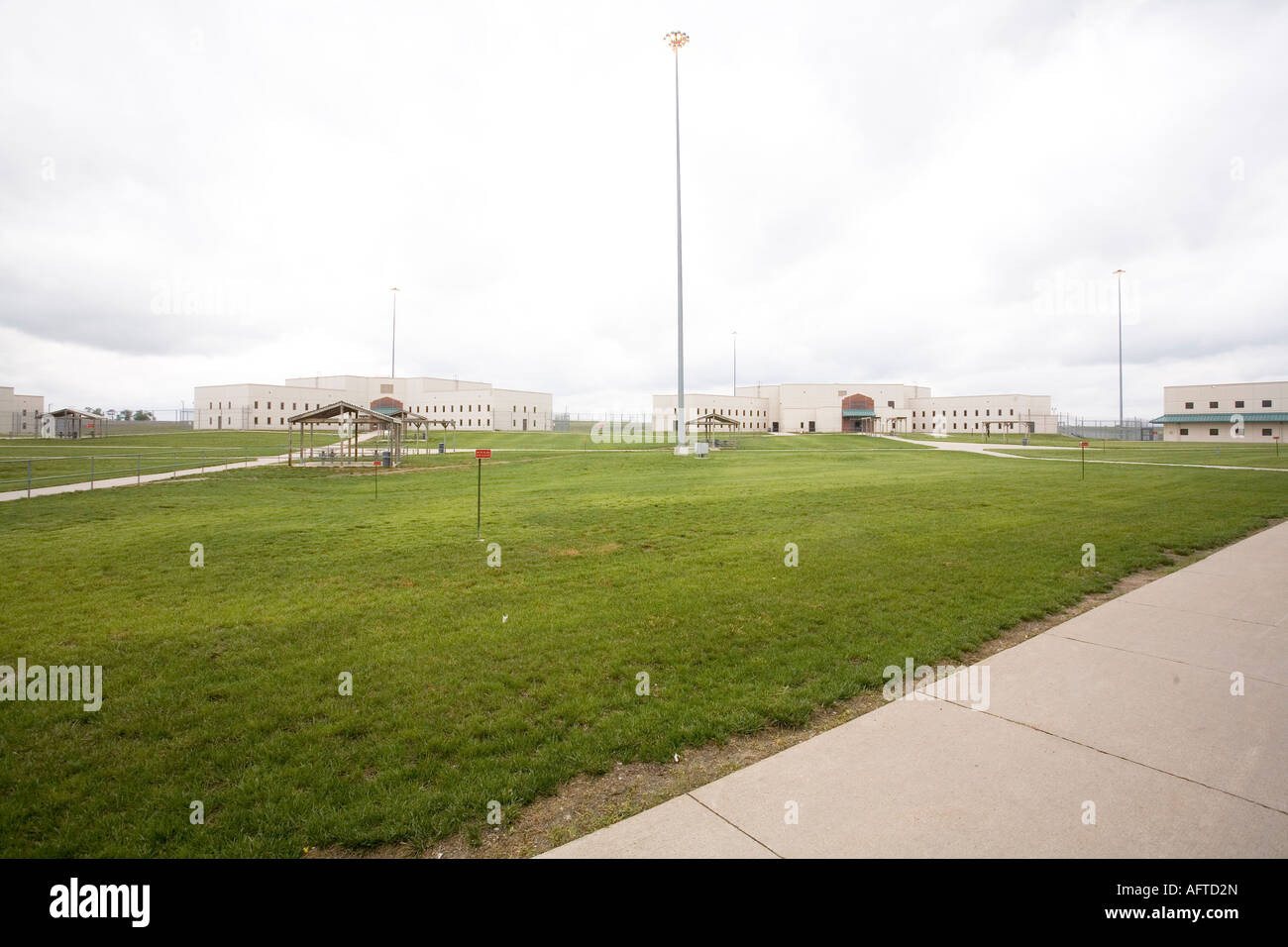 Inside yard. Maximum security prison, Nebraska, USA Stock Photo - Alamy