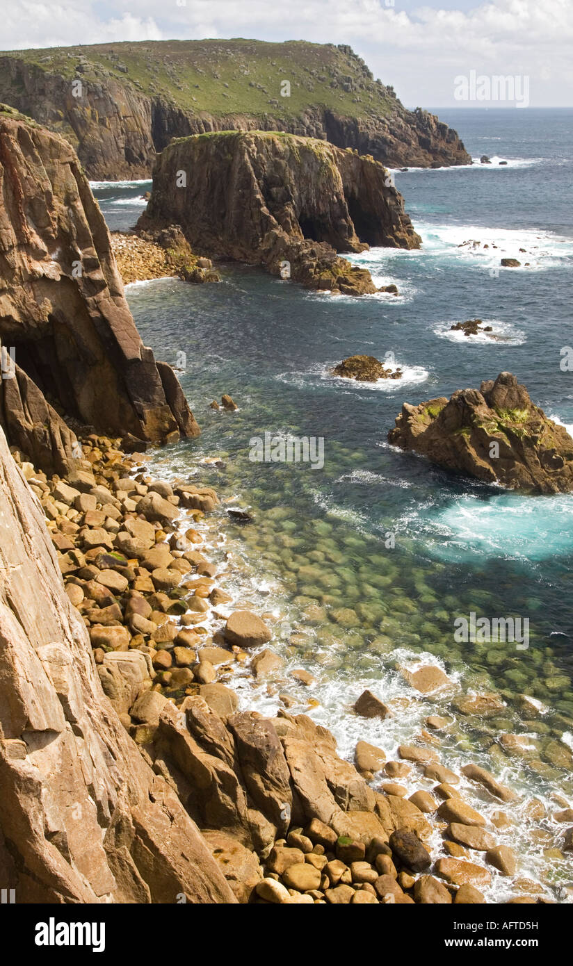 Rocks at Land's End,Westerly point,Cornwall,England,UK Stock Photo - Alamy
