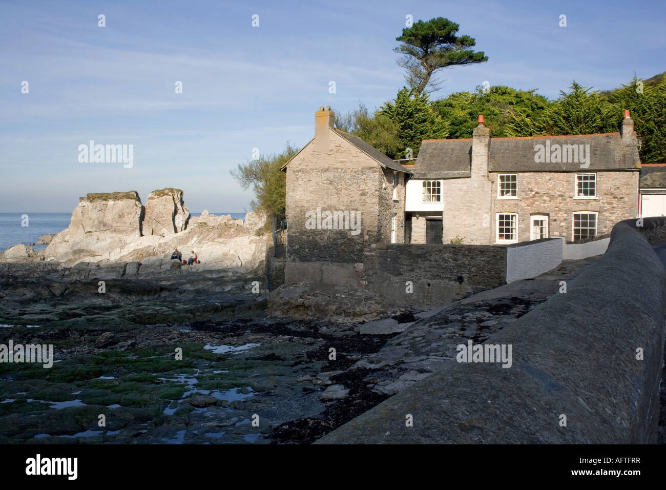 lee bay ilfracombe the devon coast england uk Stock Photo - Alamy